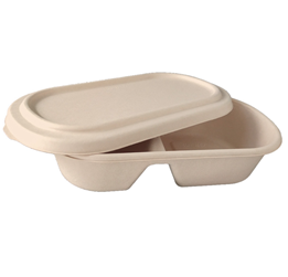 Paper container with lid with div– Kitchen Supercenter